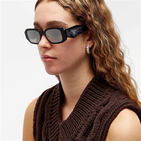 Prada Eyewear Womens Pr 17ws Symbole Sunglasses In Blackgrey Prada
