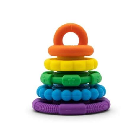 Mordedor Apilable De Silicona Arcoíris Stacker Teether Rainbow