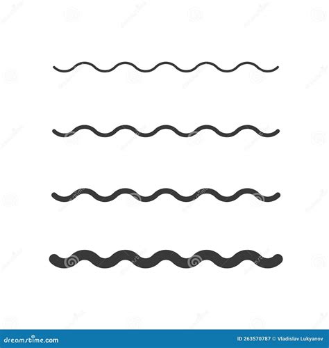 Wave Zigzag Line Simple Thin To Thick Element Decor Design Vector Or Single Ripple Curve Zig Zag