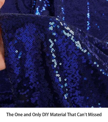 12 Feet 4 Yards Navy Blue Sequin Fabric By The Yard Sequin Fabric