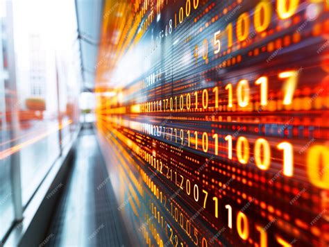 Premium Photo Red Binary Code Over Futuristic Cityscape Scene Premium Photo Red Binary Code Over Futuristic Cityscape Scene