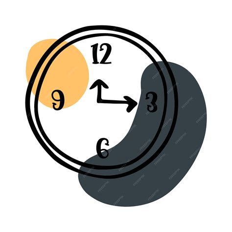 Premium Vector Doodle Clock On The Wall Hand Drawn