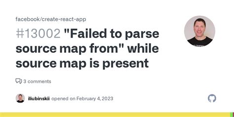 Failed To Parse Source Map From While Source Map Is Present · Issue 13002 · Facebookcreate