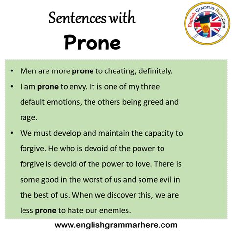 Sentences With Prone Prone In A Sentence In English Sentences For Prone English Grammar Here