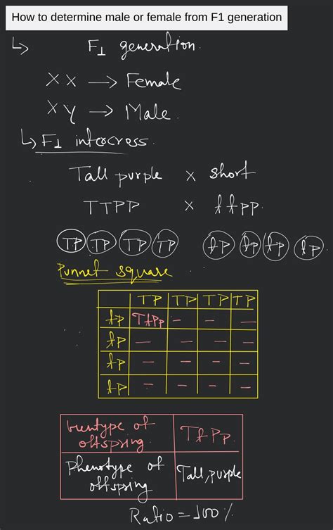 How To Determine Male Or Female From F Generation Filo