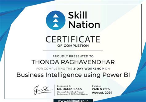 Skillnation Powerbi Businessintelligence Dataanalytics Learning Thonda Raghavendhar