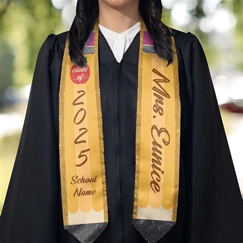 Graduation Stole Teacher Graduation Sash Class Of 2025 Teacher