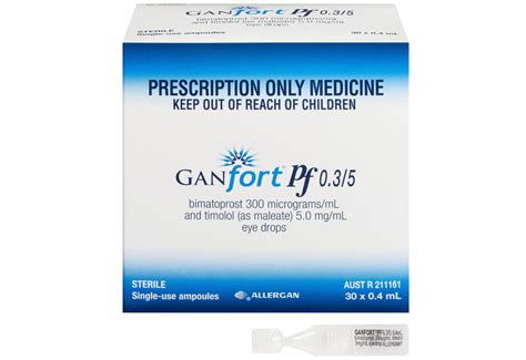 Buy Allergan Ganfort Preservative Free Eye Drop 0 4ml 30s Uses Dosage