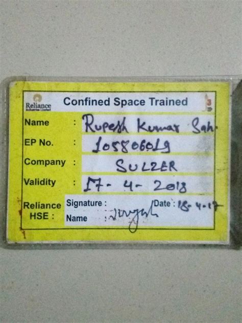 Confined Space Rupesh Kumar