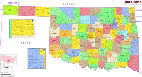 Oklahoma Zip Code Map From Onlyglobescom
