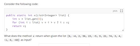Solved Consider The Following Code Java F1 Lj Public Static
