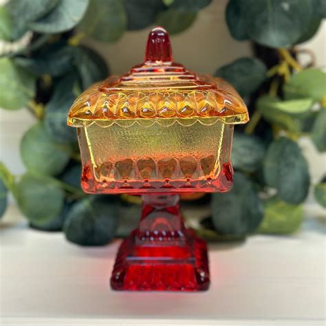 Glass Candy Dish Etsy