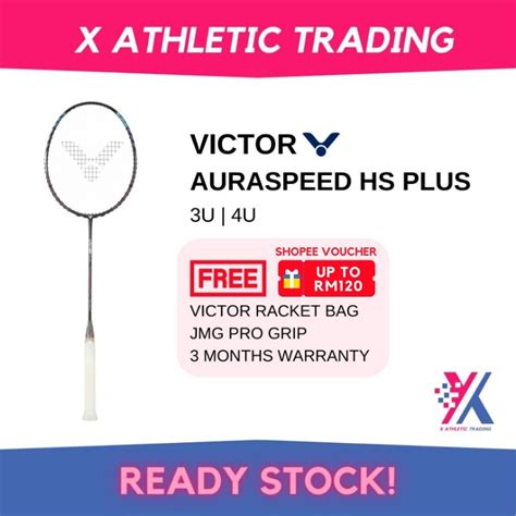 Ready Stock My Code Victor Auraspeed Hs Plus Badminton Rackethendra