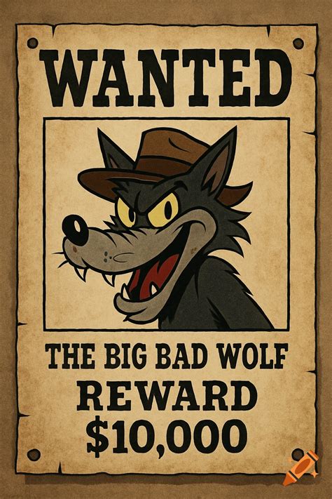 Big Bad Wolf Wanted Poster