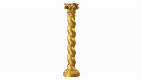 3d Baroque Twisted Column Model Turbosquid 2194294
