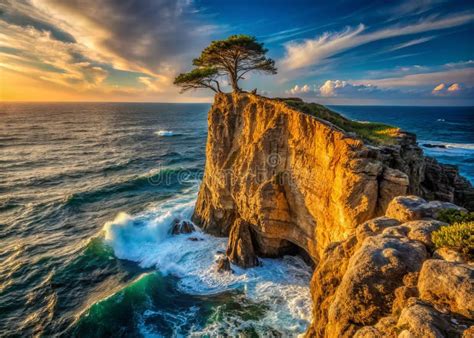 Stunning Cliffside Landscape Mastering Composition with the Rule of Thirds Photography Technique ...