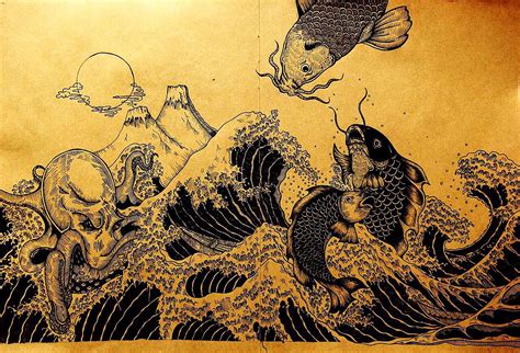 神奈川冲浪里 幻想黄景辉 站酷zcool