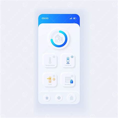 Internet Of Things Application Smartphone Interface Vector Template Mobile App Page Light