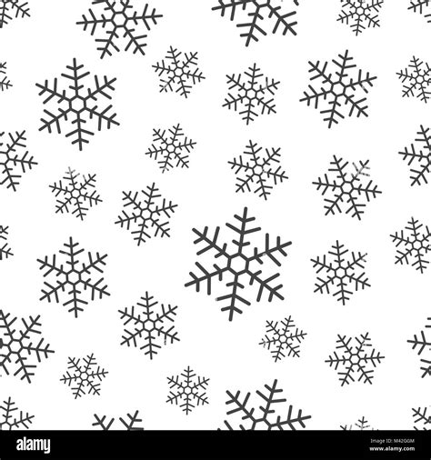 Snowflake Seamless Pattern Background Business Flat Vector Illustration Winter Snowflake Sign