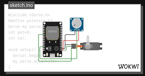 Servo Copy Pot Wokwi ESP32 STM32 Arduino Simulator