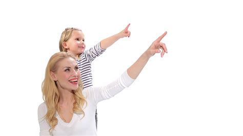 Kid And Mother Point Up Stock Video At Vecteezy