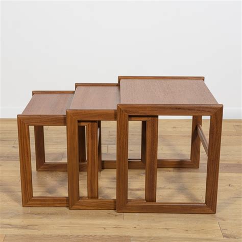 Set Of 3 Mid Century British Teak Nesting Tables 1960s 262653