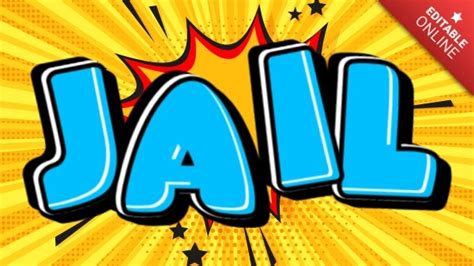 Jail Cartoon Comic Book Bubble Font Text Effect Generator