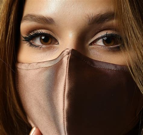 Silk Satin Face Mask For Wedding Filter Pocket Adjustable Etsy