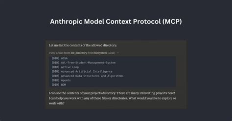 Anthropic Model Context Protocol Mcp