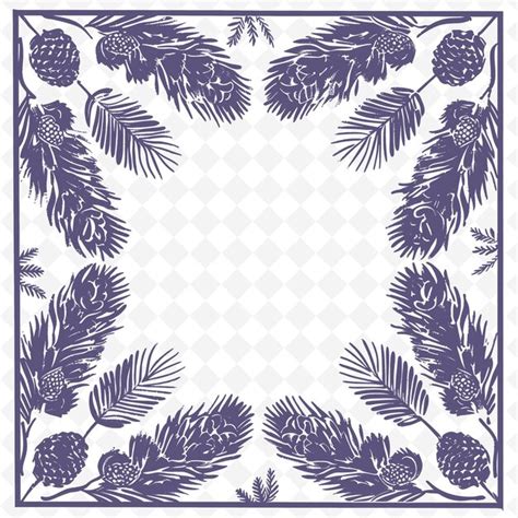 Premium Psd A Wreath Of Pine Cones With Pine Branches And Pine Branches