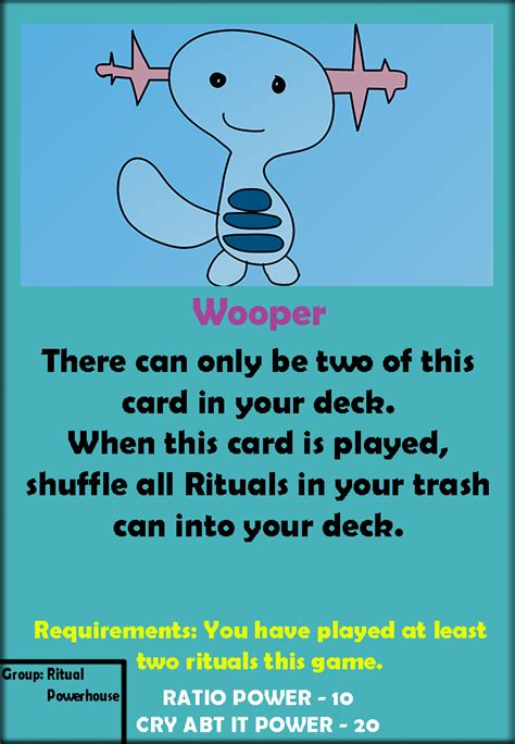 Wooper Meme Machine Card Game Wiki Fandom