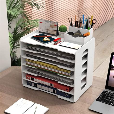 Galasala Organizador De Escritorio De 5 Niveles Con Compartimentos