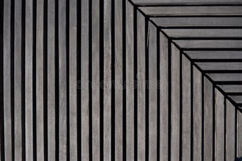 Architectural Or Facade Design Dark Timber Cladding In Geometric