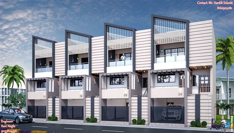 Front Elevation Facade India Nijanand Bunglows Junagadh India