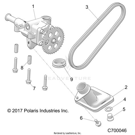 Polaris Oem Schematic Engine Oil Pump Witchdoctors