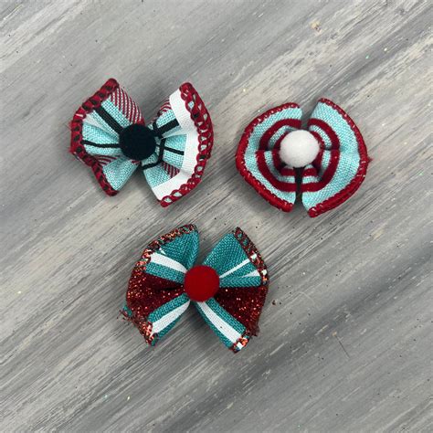 Vintage Christmas Tiny Topsy Turvy 24 Tiny Bows Bardel Bows