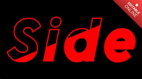 Side Text Effect Generator