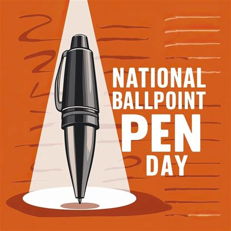 An Orange Poster For National Open Pen Day Premium Ai Generated Image