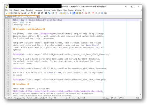 Day 8 Using Notepad With Markdown