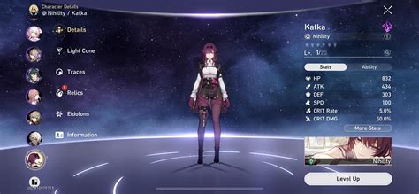 Debating On Whether To Keep Kafka At Lvl 1 Cuz Got Her Accidently At 9