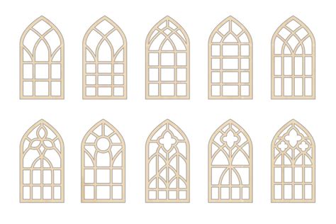 Laser Cut Gothic Cathedral Window Frame Church Style Wood Craft