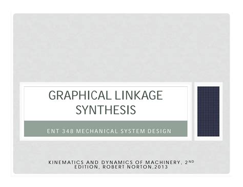 SOLUTION Lecture Graphical Linkage Synthesis Studypool