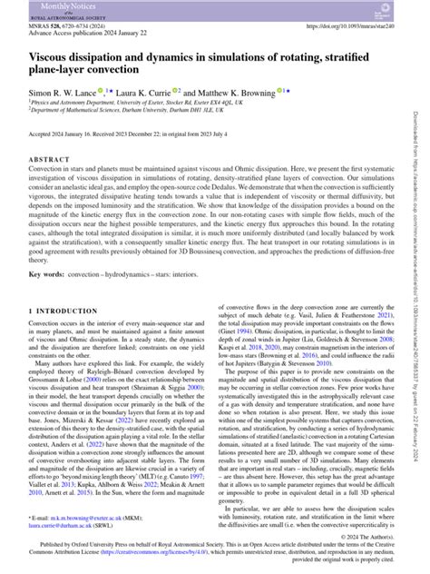 Viscous Dissipation And Dynamics In Simulations Of Pdf Viscosity Convection