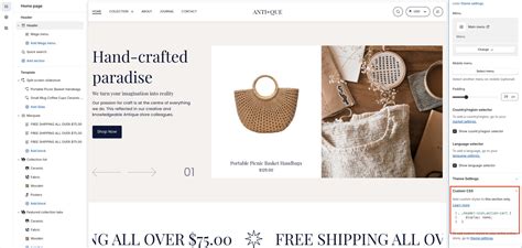 How Do I Remove The Shopping Cart Advanced Settings Antique Theme