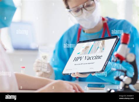 Girl Getting Vaccine Hpv Vaccination For Young Girls Doctor Giving