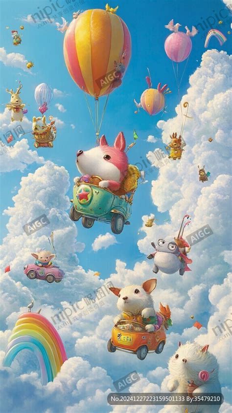 ai创作图梦幻儿童插画超治愈 兔年插画合集 梦幻儿插插画 熊宝宝ip插画 兔年插画全集 萌趣场景插画 童趣儿插插画 插画兔年插画 2023兔年