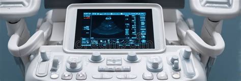 Detailed View Of Ultrasound Machine Showing Fetal Imaging And Control