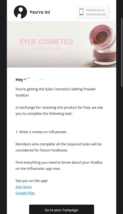 Kylie Cosmetics Loose Setting Powder Campaign Rinfluenster