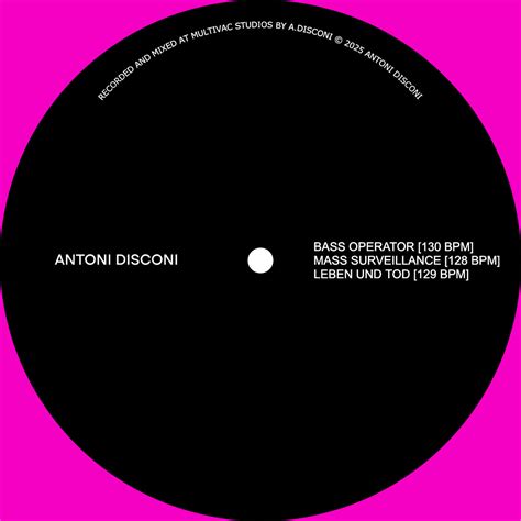 Bass Operator Antoni Disconi