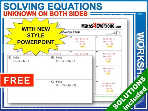 Solving Linear Equations With Variables On Both Sides Worksheet Worksheets Library